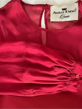 Adele Fado | Dresses | Beautiful Adele Fado Queen Red Satin Dress ...